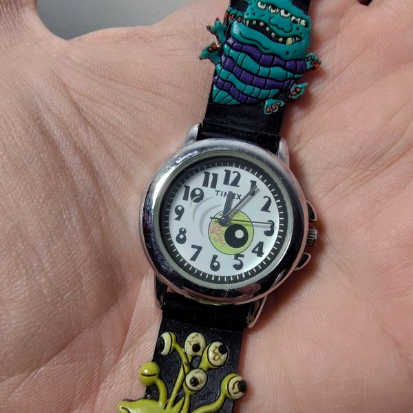 RARE Timex TMX Kids Monsters Watch 30 Meters 3D Molded Strap Needs ...