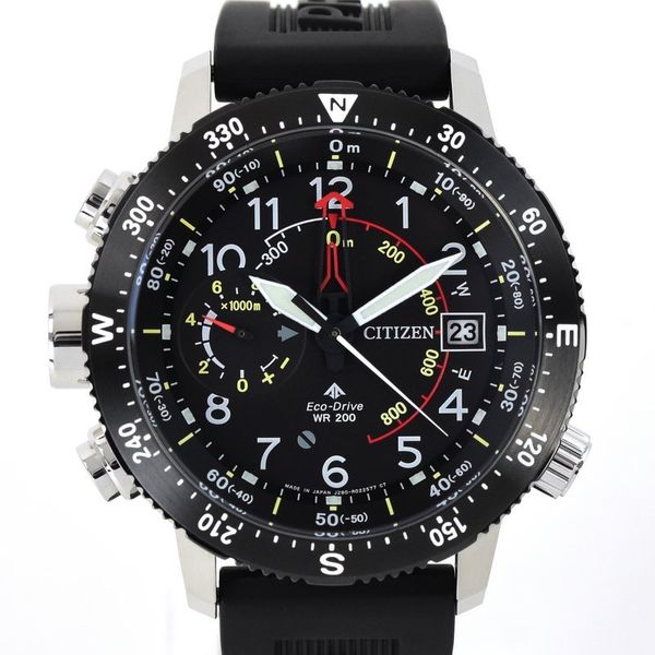 Citizen Promaster Eco-Drive Ulticron BN4044-23E SS rubber belt watch ...