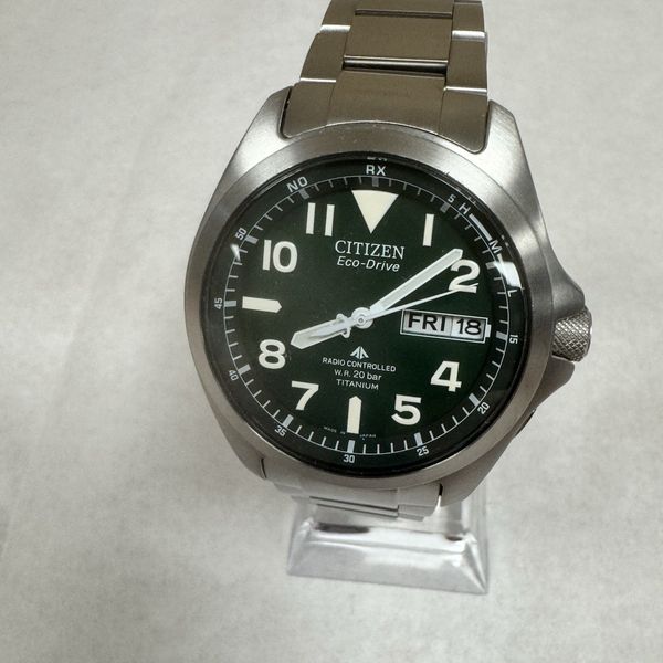 CITIZEN PROMASTER LAND PMD56-2951 Titanium Eco-Drive Solar Watch Green ...