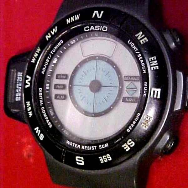 Vintage CASIO Pathfinder CPW 100 Digital Compass Sensor Men's Watch ...