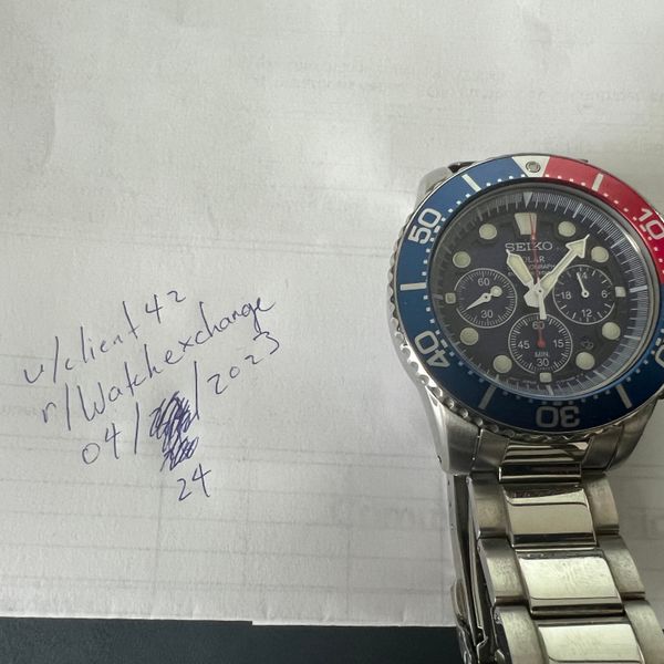 [WTS] Seiko Prospex SSC019 V175 Solar Diver Chronograph Pepsi - $140 ...