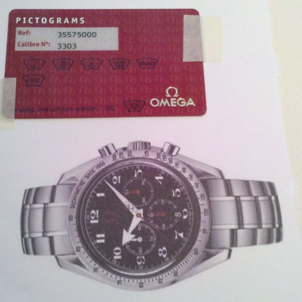Original OMEGA Pictograms and Chronometer Certificate cards ...