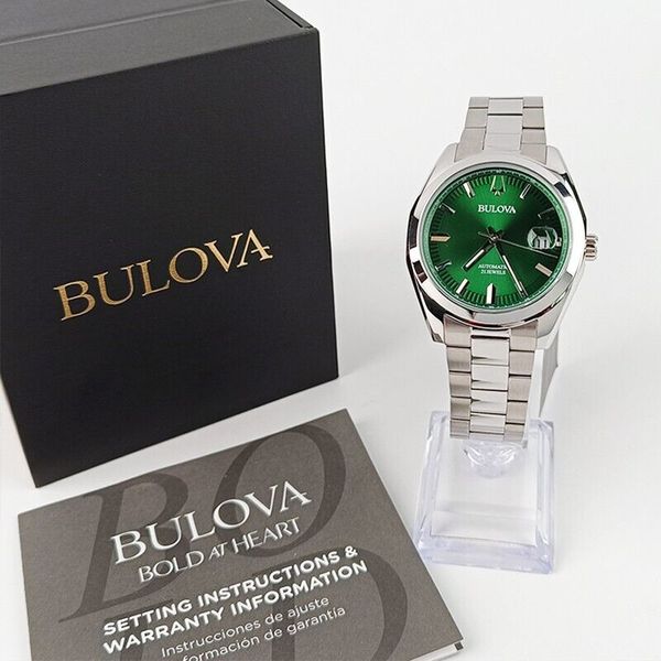 Bulova Surveyor Automatic Green Dial Men's 39MM Stainless Steel 96B429 Watch | WatchCharts ...