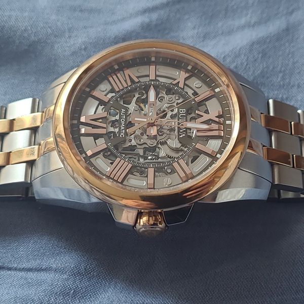 Bulova 98A166 Menâ s Automatic 2 Tone Watch not working for spares or ...