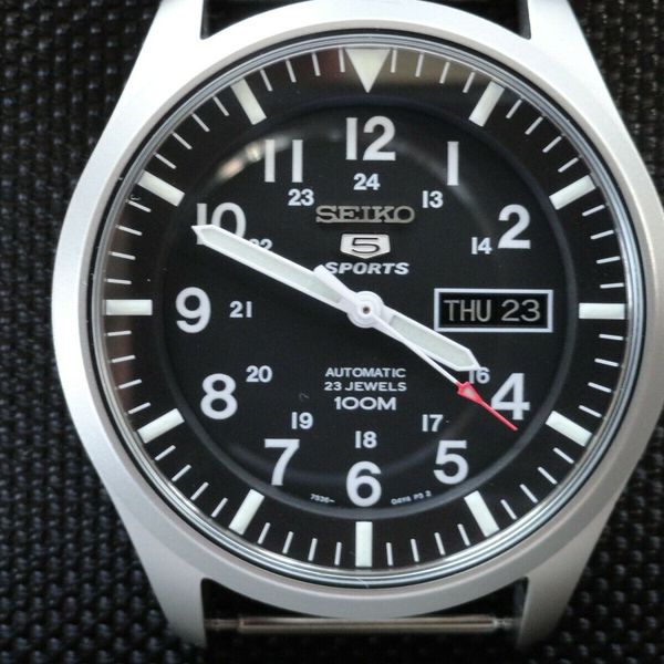 Seiko 5 Sports SNZG15K1 42 mm Automatic Field Watch | WatchCharts ...
