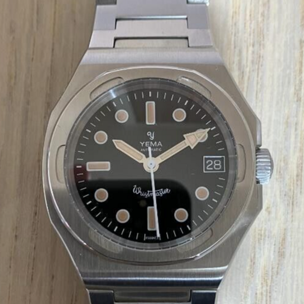 YEMA Wristmaster Traveler YWTR21 Automatic Mens Watch Cal.YEMA2000 Date ...