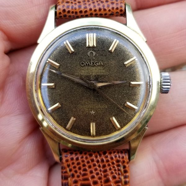 SOLD OMEGA Constellation 2852 Gilt Tropical Black/Brown Dial $1075 ...