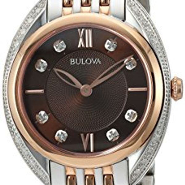 Bulova Women's Quartz Stainless Steel Dress Watch, Color: Two Tone ...