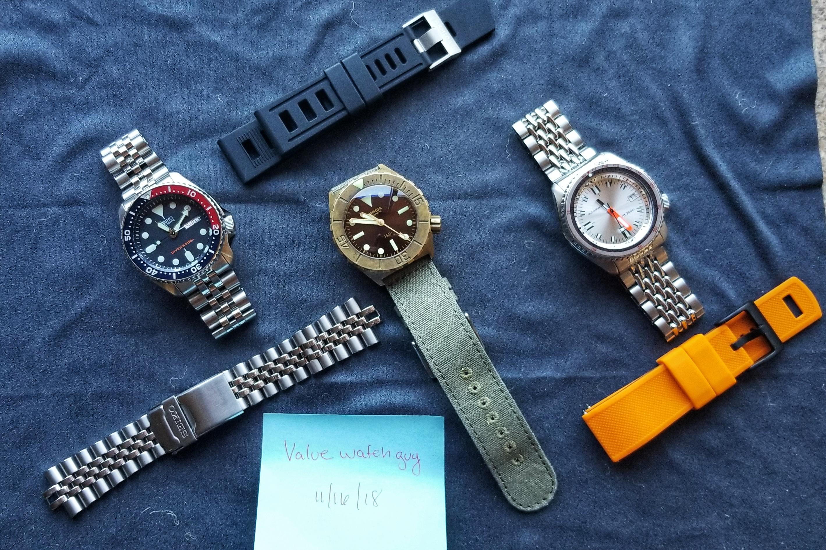 [WTS] Seiko SKX009, Seiko SOXA Searambler, and Armida A1 42 Brass ...
