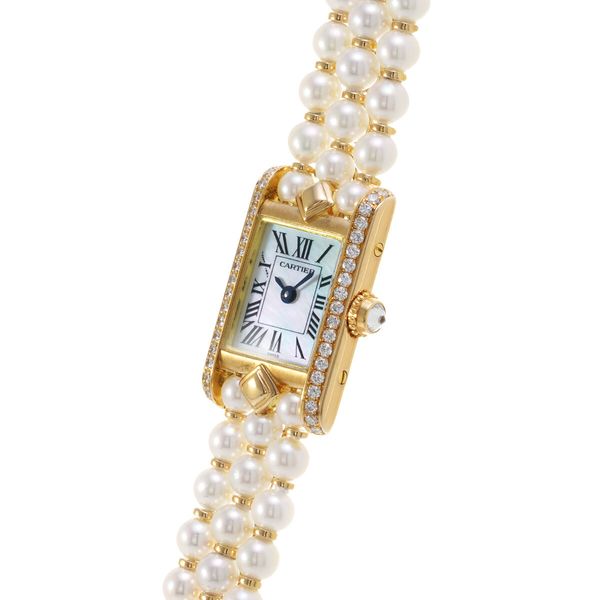 CARTIER Mini tank WB2006K4 White shell WATCH 639036 | WatchCharts ...