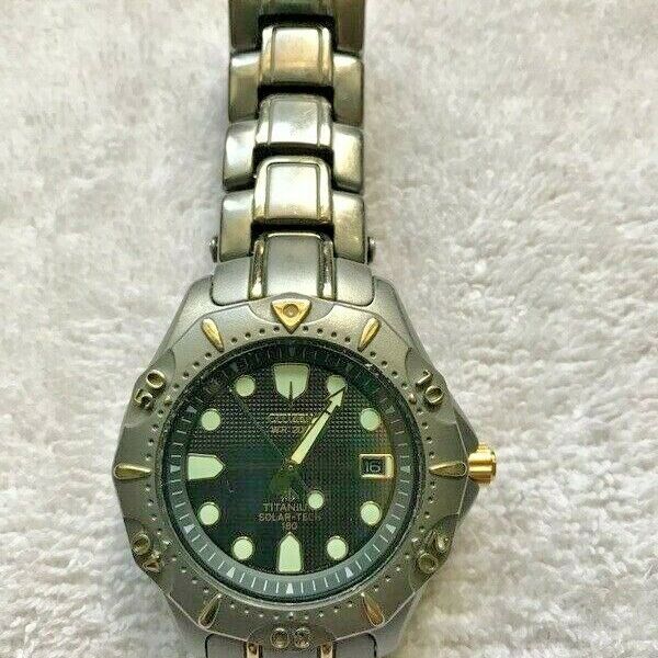 Citizen AP0254-51H Men's Eco-Drive / Solar Tech 180 / Two Tone Titanium ...