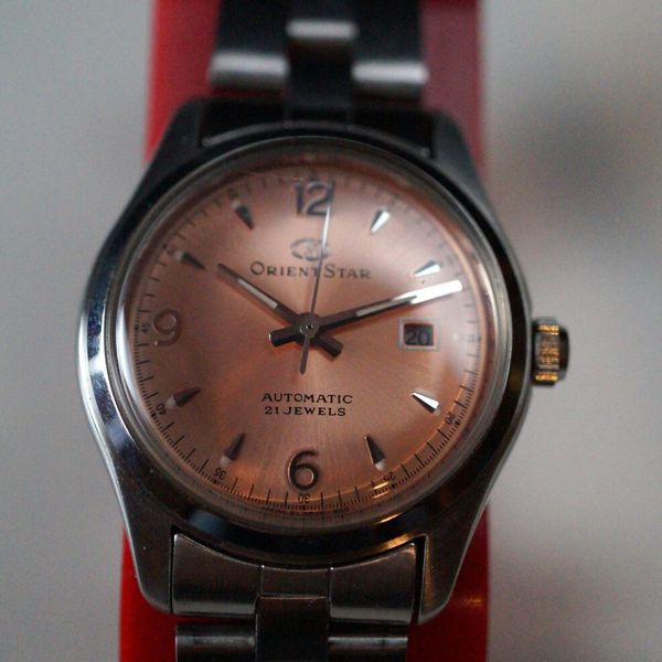 76# Vintage ORIENT STAR Explorer, Quadrante Salmone/Rosa, Automatico ...