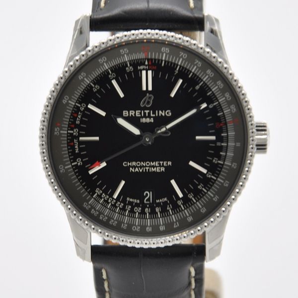 FS:Breitling Navitimer 1 Automatic 38 Black Steel A17325241B1P2 Strap ...