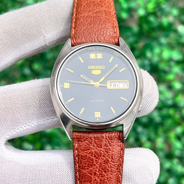 Vintage Seiko 5 Automatic Black Sunburst Dial Japan Made Men's Watch 6309-8840 | WatchCharts ...