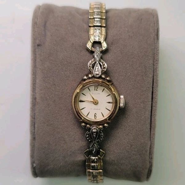 Vintage Ladies ELGIN 17 Jewel 10K RGP Winding Watch - Beautiful ...
