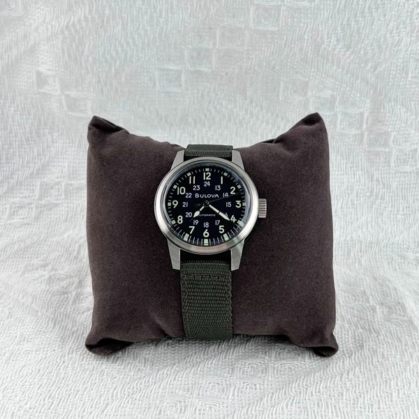Bulova VWI Special 96A259 Edition Hack Automatic Black Dial Men's Watch ...