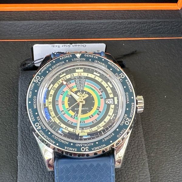 FS Only: Mido Ocean Star Decompression Worldtimer Blue | WatchCharts