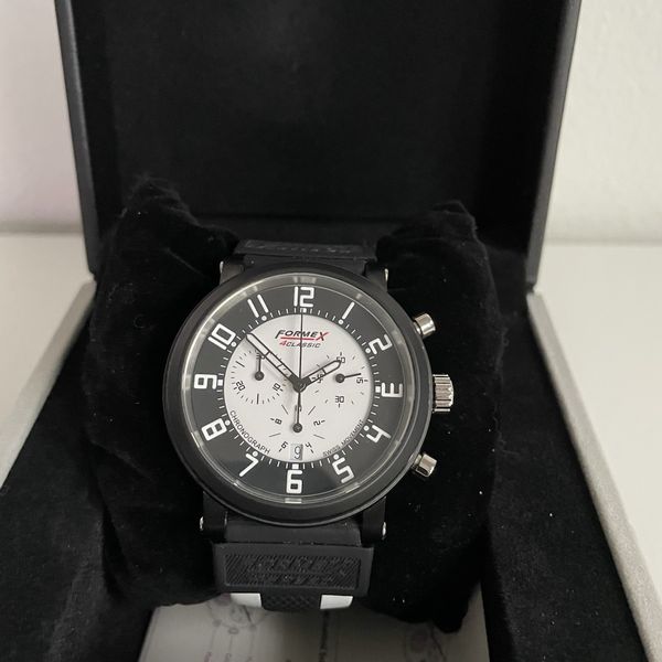 Formex CL440 Chronograph Quartz 440.4.3064 Black/White Dial Rubber ...