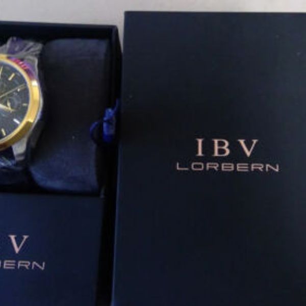 IBV LORBERN SWISS Men's Automatic SelfWind Watch Stainless Steel black ...