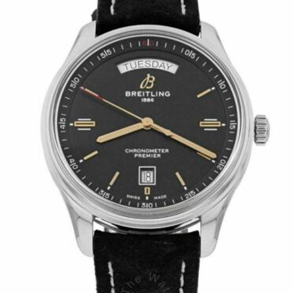 Breitling Premier Automatic Chronometer Black Dial 40mm Mens Watch ...