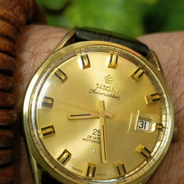 TITONI AIRMASTER 25 JEWELS AUTOMATIC SWISS MEN'S MINT 807-355 VINTAGE ...