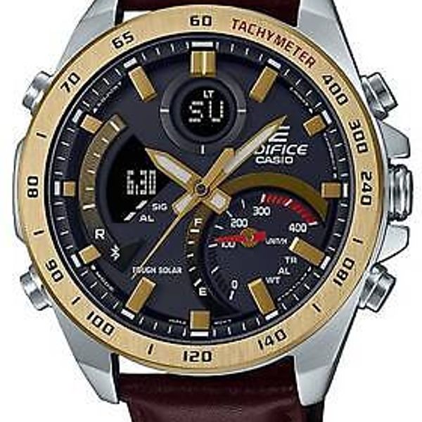 Casio Edifice Chronograph Ana-Digi Tough Solar ECB-900GL-1A 100M Mens ...