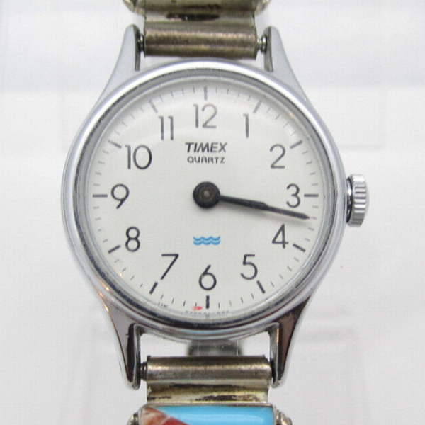 Women Vtg Timex Turquoise Navajo Sterling Silver Artist Sign W 22mm ...