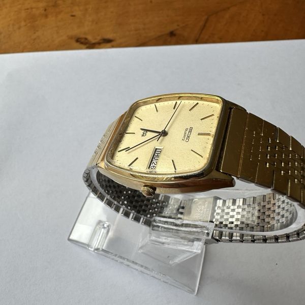 Seiko SQ Vintage Watch Quartz Gold Plated 2633-5020 Day Date (T10 ...