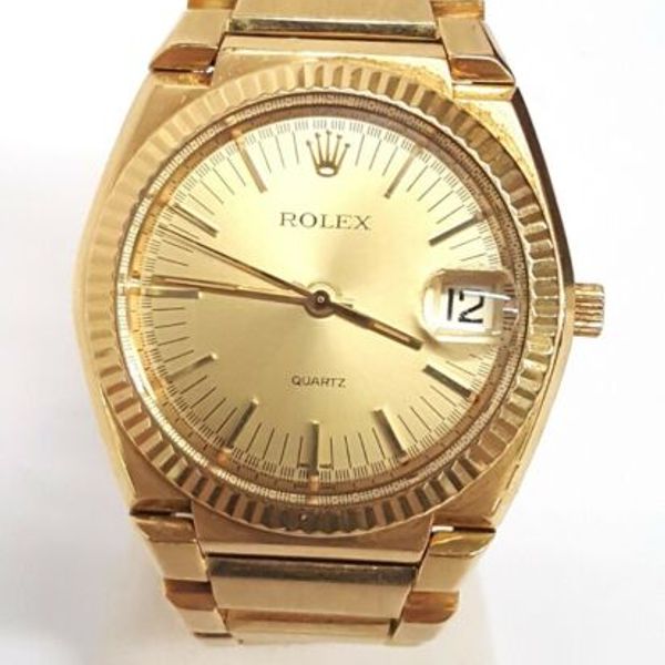 Rare 18k Gold Rolex Beta Quartz 5100 Watch Box Papers Tags Full Kit ...