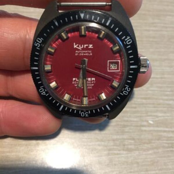 Kurz Labeled Fortis Flipper Vintage Swiss Automatic Watch | WatchCharts ...