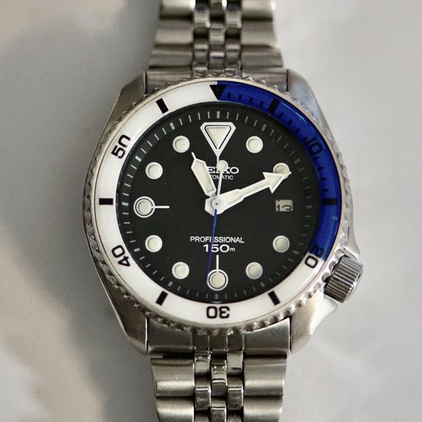 [WTS] Custom Seiko SKX Mod – Snowflake Dial, Blue/White Bezel, Jubilee ...