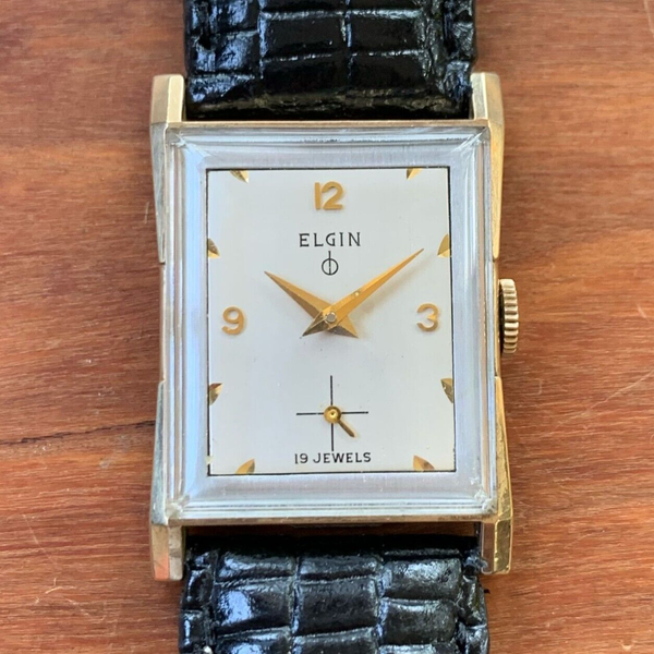 1950s Elgin Tank Case Hand Winding Vintage Watch 19Jewels, Made In USA ...