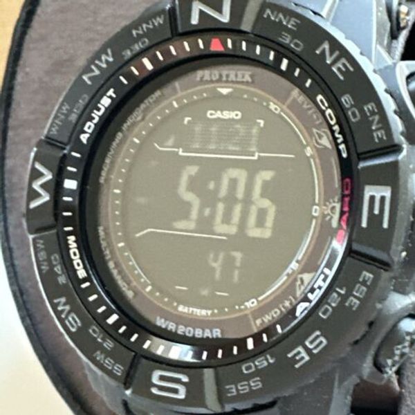 Casio Pro Trek Men's Tough Solar Atomic Time 47mm Watch PRW-3510Y-8 ...