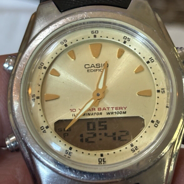 Vintage Casio "Edifice" Wristwatch Works Needs Battery | WatchCharts ...
