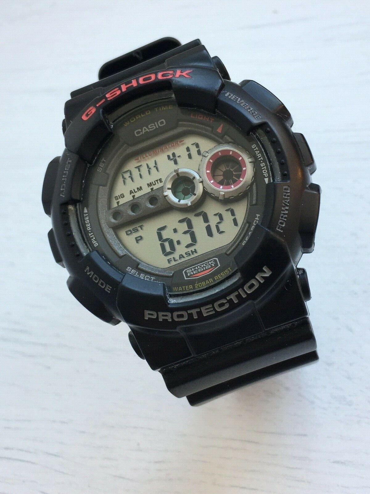 CASIO G-SHOCK PROTECTION 3263-GD-100 Men's Digital Chronograph Watch ...