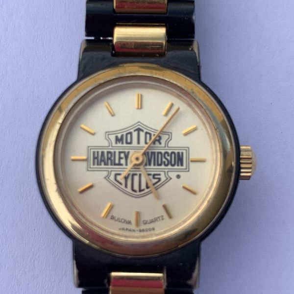 Harley-Davidson Bulova Womenâ s Quartz Watch â Japan 960089 â Used Runs ...