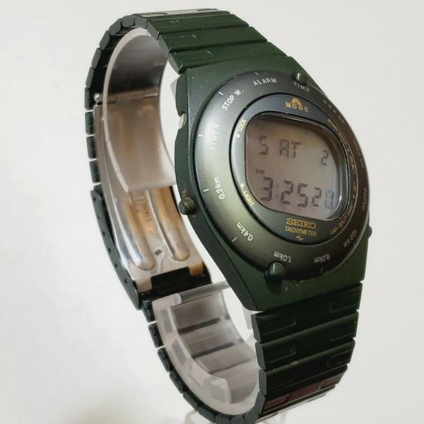 RARE Men Vintage 1984 JAPAN DIGITAL Watch SEIKO "Speedmaster Giugiaro ...