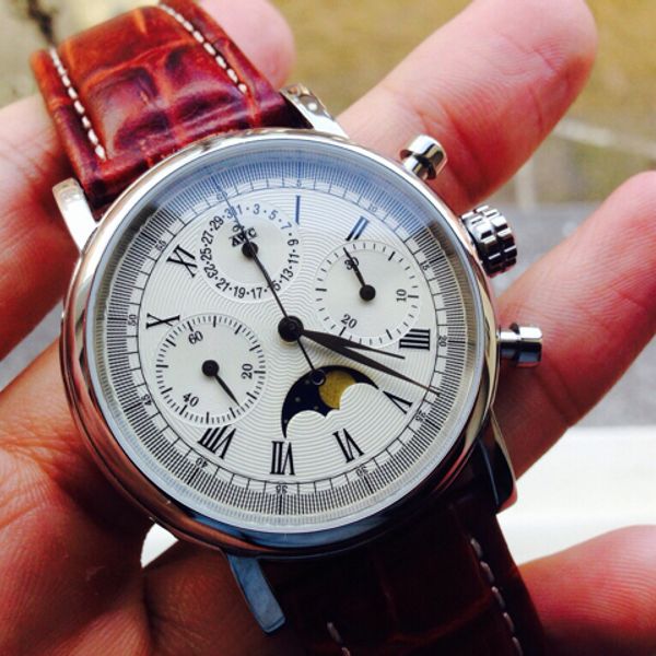 AWC Seagull M199s mechanical ST19 handwinding MOONPHASE chronograph ...