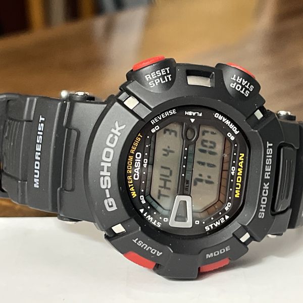 Casio G-SHOCK MUDMAN Shock Resist Black Silicone Men's Watch - G-9000 ...
