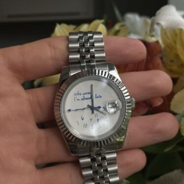 Who cares I'm already late watch with jubilee bracelet Seiko mod ...