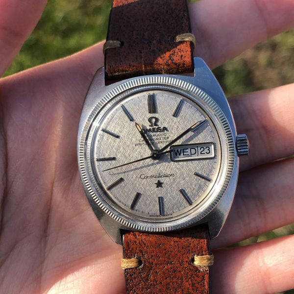 [WTS] SS Omega Constellation C-Case DayDate. Linen Dial+ Fluted Bezel ...