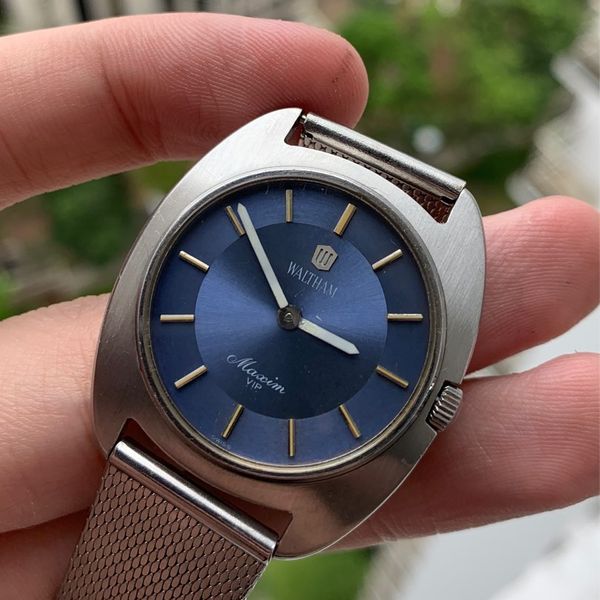[Rare] Waltham maxim VIP (Blue sunburst dial) | WatchCharts Marketplace