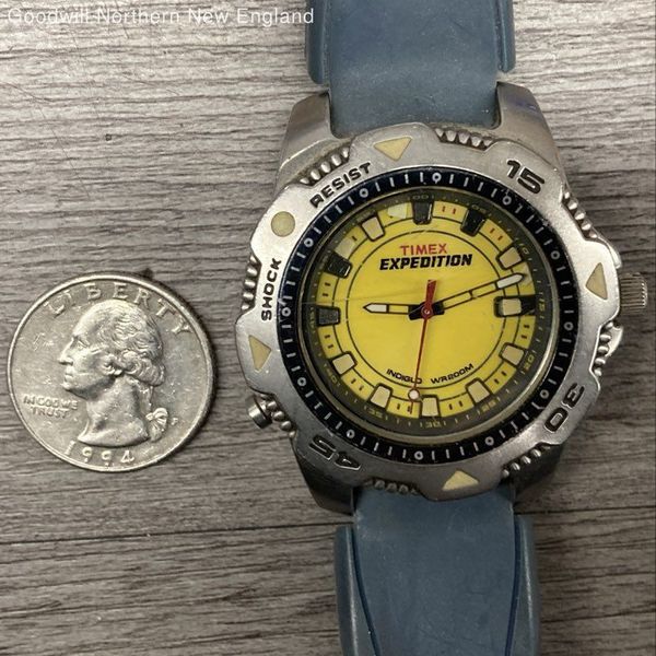 Timex WR200M Blue Band w. Yellow Dial Men's Watch | WatchCharts Marketplace
