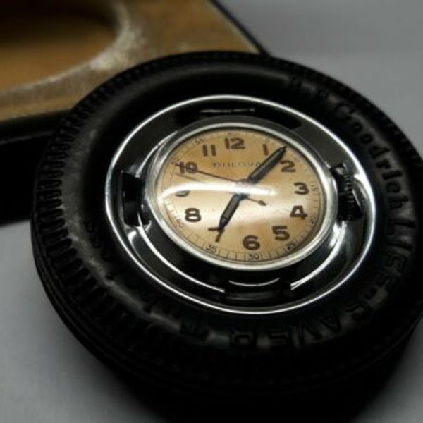 VERY RARE!! 1940's Bulova B F Goodrich Promotional Tire Pocket Watch ...
