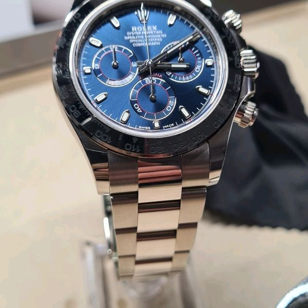 Rolex Cosmograph Daytona White Gold Blue Dial 2021 Ref. 116509-0071 ...