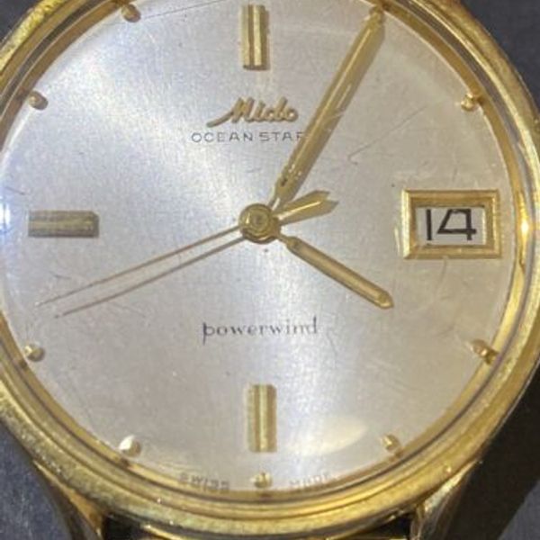 Mido Ocean Star Powerwind Automatic 31mm Men’s Watch Working Date Gold ...