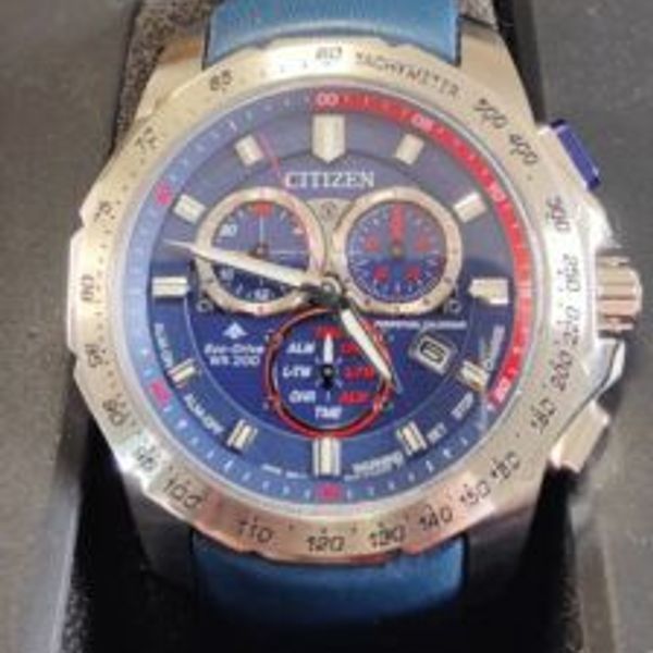 Citizen Promaster MX Chronograph Men's Watch Blue Dial and Blue Strap ...