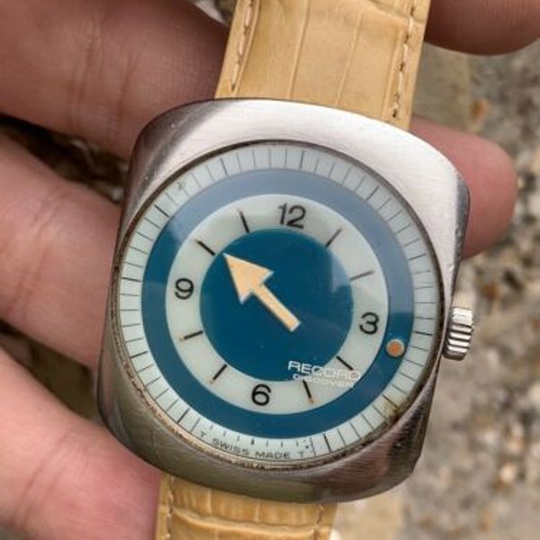Rare Vintage Record Discover Longines Comet Mens Watch 34,8mm Swiss ...