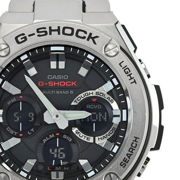 [CASIO] Casio G-SHOCK G-STEEL GST-W110D-1AJF Solar Radio Stainless Steel Silver / Black Watch ...