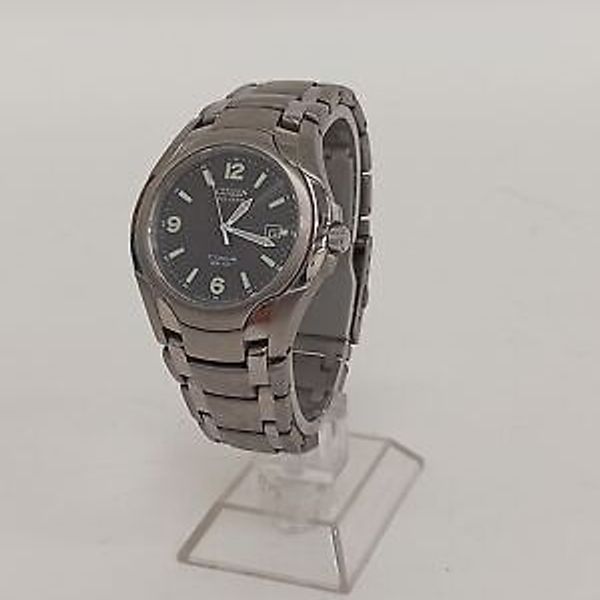 Citizen Eco-Drive Titanium WR 100 Men's Wristwatch Silver Toned Steel ...